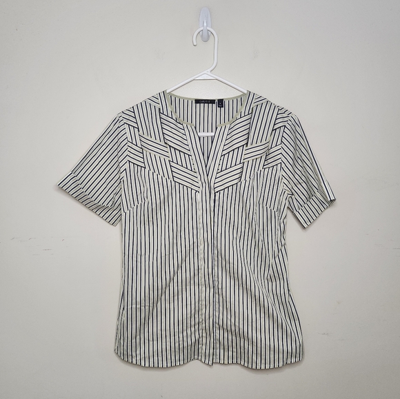 Carlisle | Tops | Womens Carlisle Striped Woven Top Sz 6 | Poshmark
